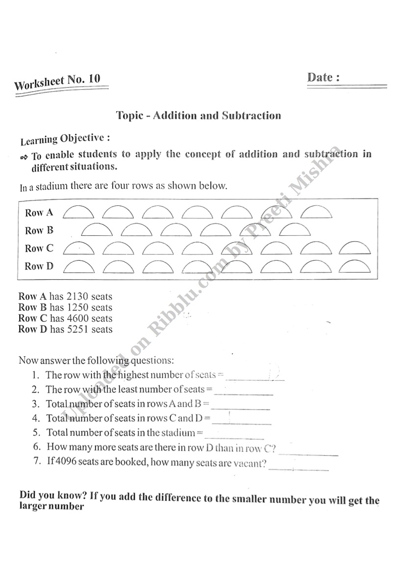 CBSE Class 3 Maths Worksheets