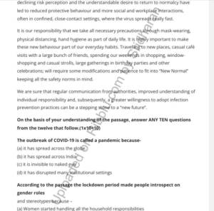CBSE Unseen Passages for Class 8 , 9 and 10 in 2023