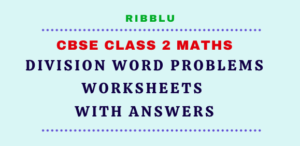Division Word Problems Worksheets for Class 2
